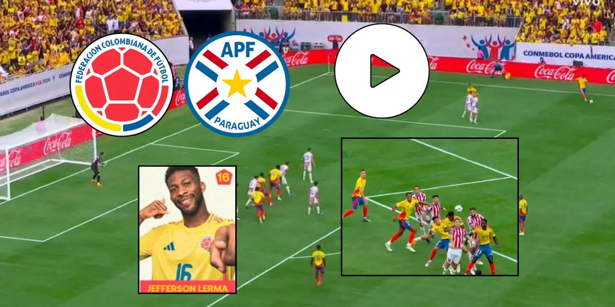 Gol de Jefferson Lerma en el juego de Colombia contra Paraguay