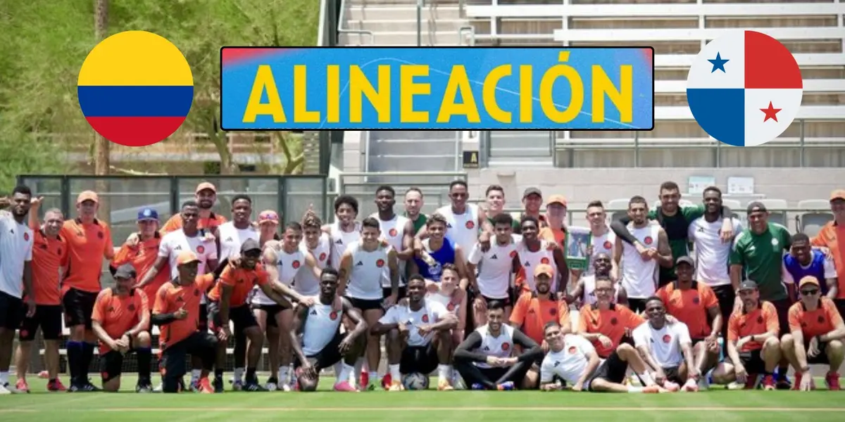 Alineación de la Selección Colombia contra la Selección Panamá