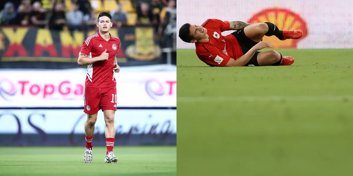 Ya que no juega y está lesionado, lo que hace Olympiacos con James ...