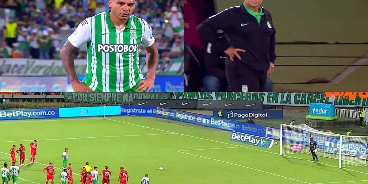 La reacción de Sarmiento al ver el gol que marcó Duque de penal en Nacional